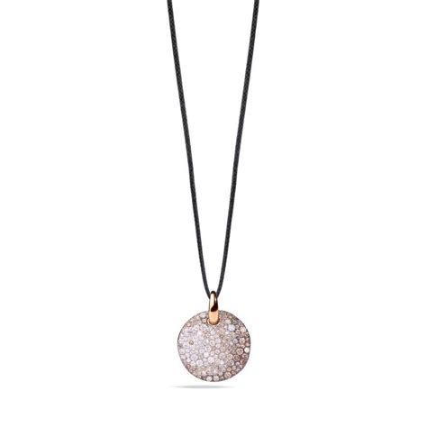 Pomellato Sabbia Diamond Pendant Rose Gold Necklace At 1stdibs
