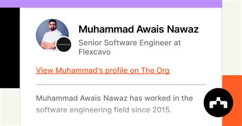 Muhammad Awais Nawaz Senior Software Engineer At Flexcavo The Org