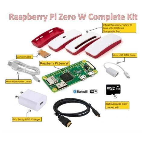 Raspberry Pi Zero W Wireless Starter Kit ComponentsTree