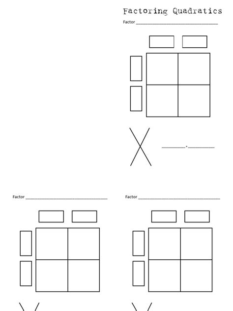 Factoring Box Method Foldable Pdf