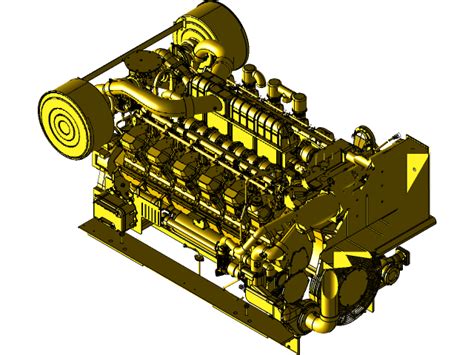 Cat Engine 3d Cad Model Library Grabcad