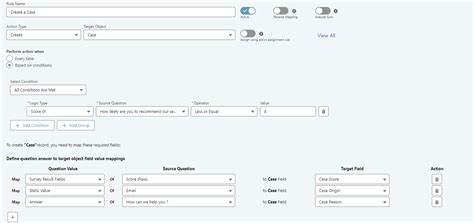 Creating The Case Record Via Response Mapping And Expose The Surveys