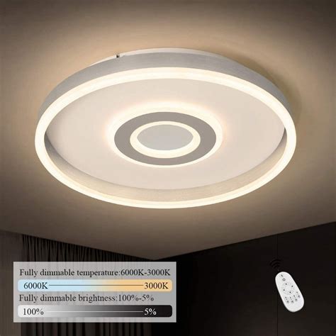 Zmh Deckenleuchte Led Wohnzimmerlampe Dimmbar In Ring Design Mit