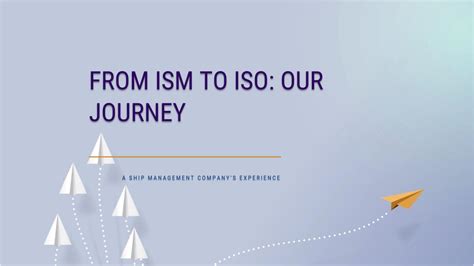 Ship Management Company Journey From Ism To Iso