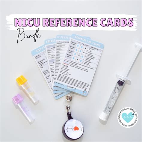 Nicu Nurse Reference Card Bundle Neonatal Intensive Care Guide Etsy