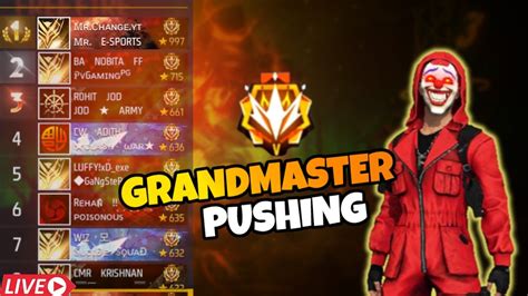 New Session Cs Ranked😎👿rank Push To Top 1 Grandmaster Free Fire India