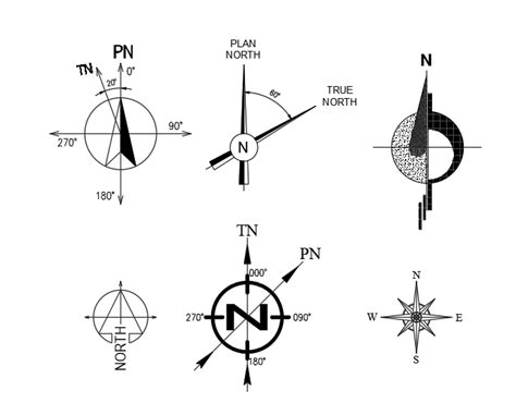 North Symbol Bundle Cad Block Free Dwg