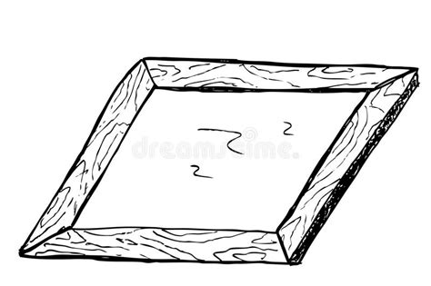 Bosquejo Del Drenaje De La Mano Marco De Madera Ilustración del Vector Ilustración de