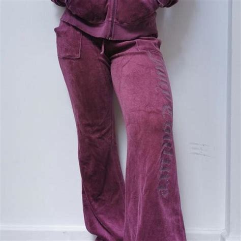 Juicy Couture Velour Wide Leg Tracksuit Bottoms Depop