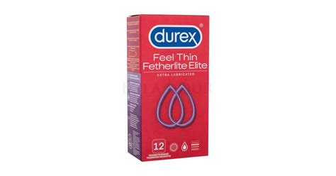 Durex Feel Thin Extra Lubricated Prezerwatywy dla mężczyzn Zestaw Perfumeria internetowa E