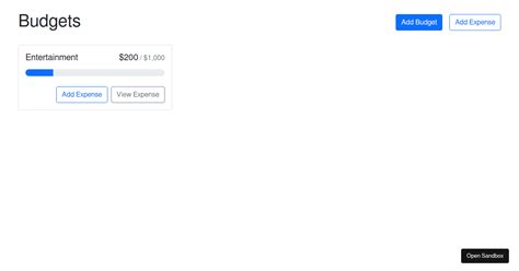 Wds React Budget App Codesandbox