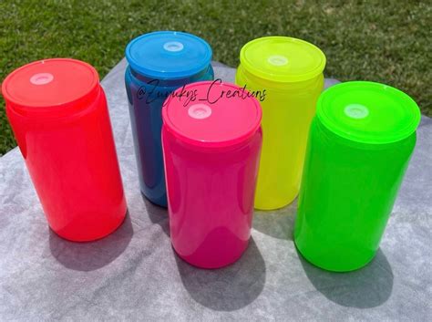 Neon Color Glass Can Set Zuyukys Creations
