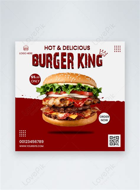 소셜 미디어 버거 전단지 Instagram 음식 포스트 디자인 이미지 사진 450151044 무료 다운로드