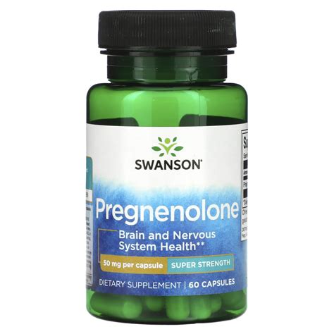 Swanson, Pregnenolone, Super Strength, 50 mg, 60 Capsules