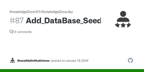 Adddatabaseseeder · Issue 87 · Knowledgezone101knowledgezoneapi · Github