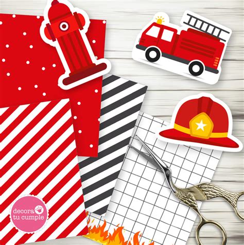 Kit Imprimible Bomberos Comprar En Decora Tu Cumple