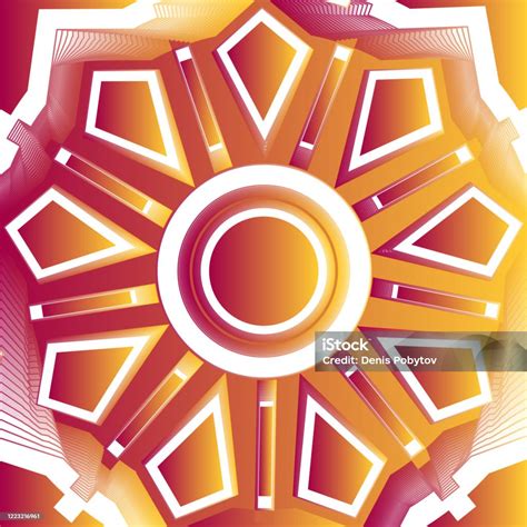 Bright Neon Tech Pattern Future Technology Concept Stock Illustration