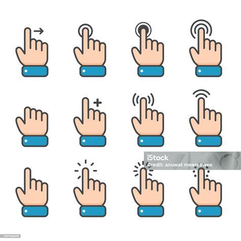 모바일 터치 스크린 장치에 대한 다양한 제스처에서 벡터 만화 손가락 마우스 커서 에 대한 스톡 벡터 아트 및 기타 이미지 감각 지각 검색 Istock