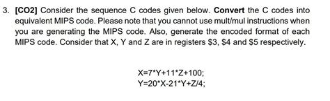 Solved Convert High Level Code Into Assembly Code Follow