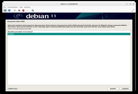 cara install debian 11 server di mesin virtual virt manager
