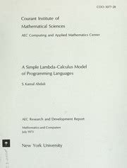 A Simple Lambda Calculus Model Of Programming Languages Abdali S