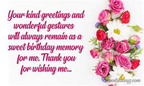 Birthday Wishes Reply Thank You For Birthday Wishes
