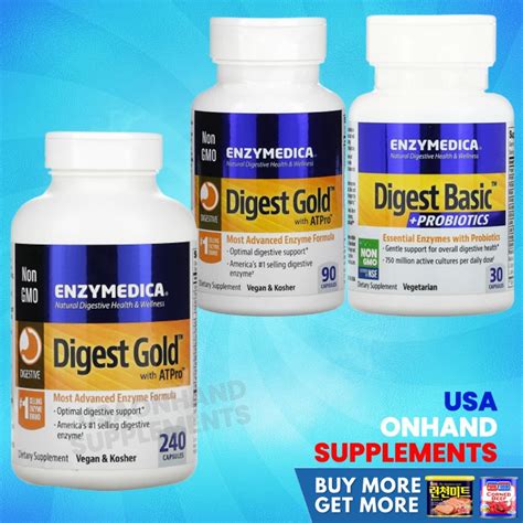 Usa Onhand Enzymedica Digest Basic Essential Enzyme Formula 180