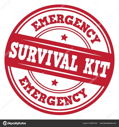 Emergency Survival Kit Stempel — Stockvector © Mediterranean 268878186