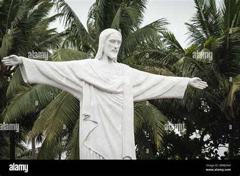The Christ The Redeemer Statue By The Church Of St Antony Siolim Goa India Jesus Christ With