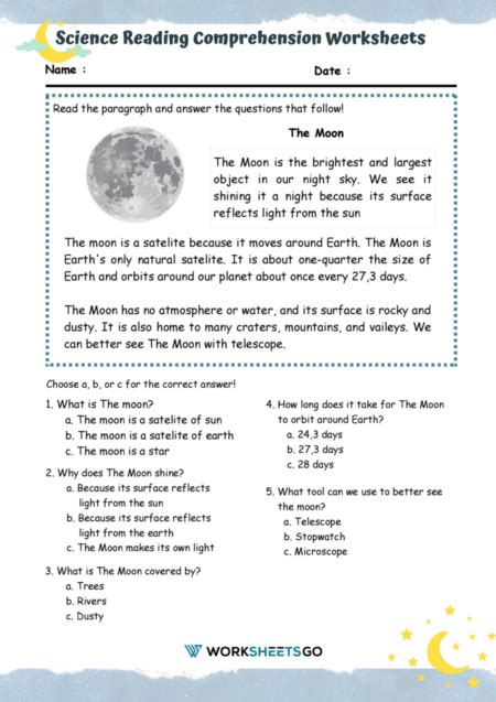 Science Reading Comprehension Worksheets Worksheetsgo
