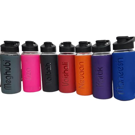 Personalized Borosilicate Glass Sipper Bottle 550 Ml