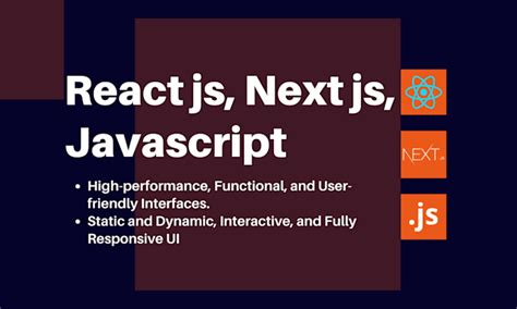 Do react js, next js, javascript web app development by Viewsol | Fiverr