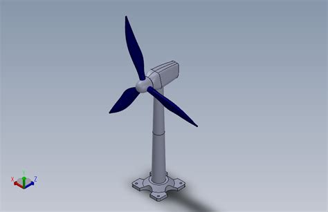 风力涡轮机 SOLIDWORKS 2020 模型图纸下载 懒石网