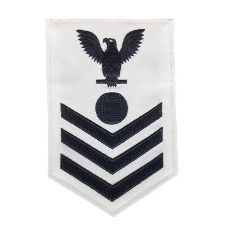 Navy Men S E4 E6 Em Rating Badge Electrician S Mate White