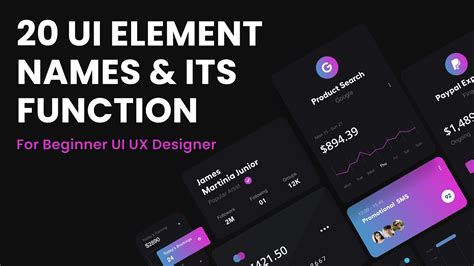 Ui Elements Name And Functions Ui Design Tutorial In Tamil Ux