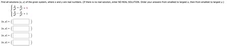 Solved Find All Solutions X Y Of The Given System Where
