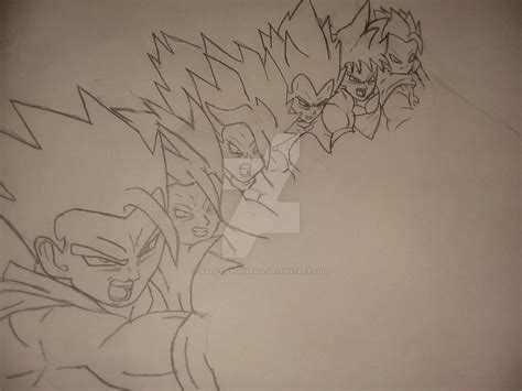 Gohan Caulifla Kale Vegeta Goku And Cabba By Kale Dragonball On Deviantart