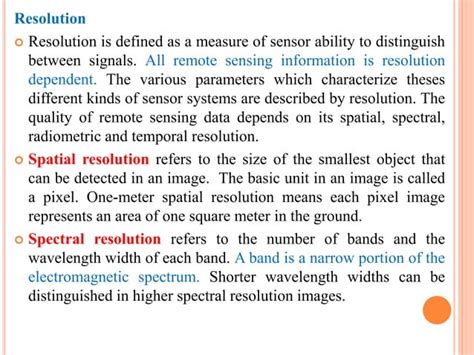 Remote Sensing Sensors Platforms And Satellite Orbits Pptx