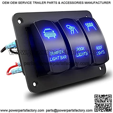 Customize Toggle Switch Panel 3 Gang Rocker Light Bar Switches