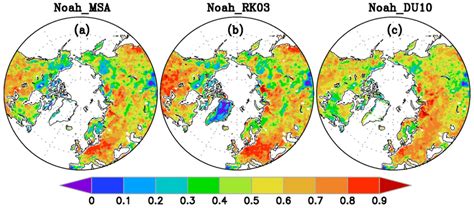 Anomaly Correlation Using Monthly Octoberjune Surface Albedo From