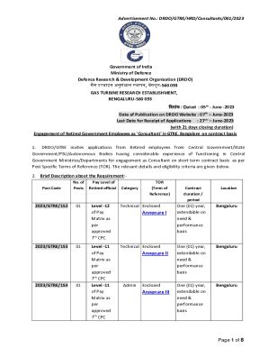 Fillable Online Careers With DRDO Fax Email Print PdfFiller