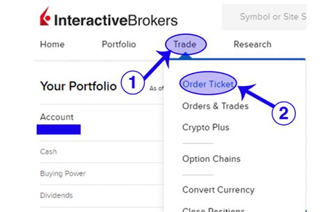 How Place Trades Buy And Sell On Interactive Brokers Ibkr Synapse