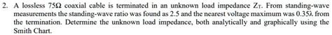 Solved Please Use Smith Chart To Fix The Problem Thank You Smith