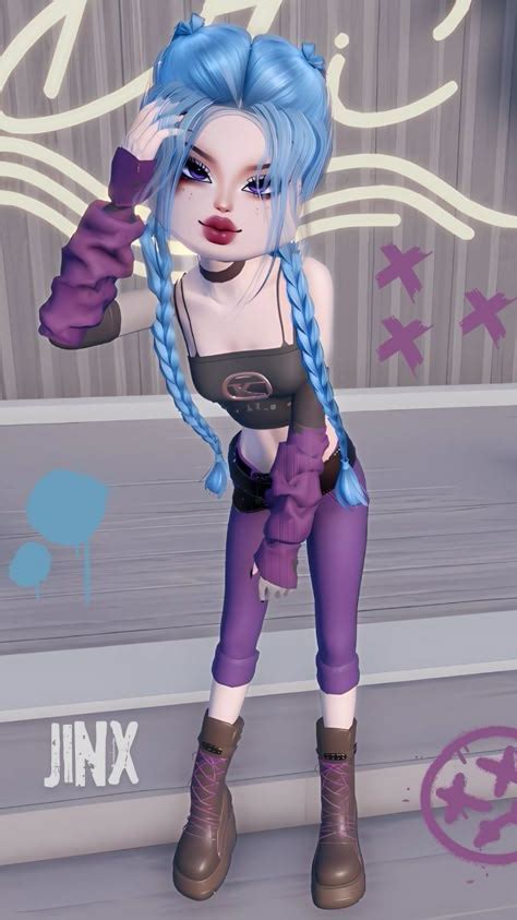 Jinx Arcane Dti Full Outfit