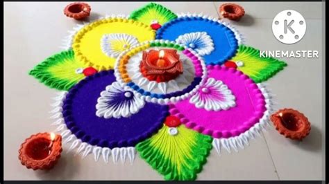 Simple Rangoli Designs Beautiful Rangoli 💖💖💖 Youtube