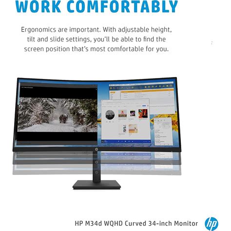 HP P HC Curved R K UltraWide Hz Adjustable Height W Speakers USB C Monitor