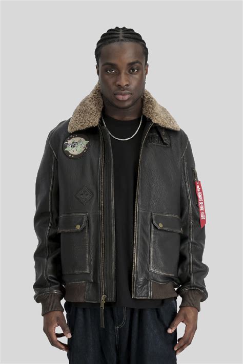 Alpha Industries Cazadora B15 Leather Custom Uk Look