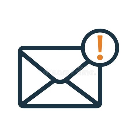 Email Notification Alert Icon Simple Editable Vector Graphics Stock