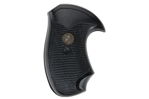 Pachmayr Compact Grip Checkered Black Rubber For Charter Arms