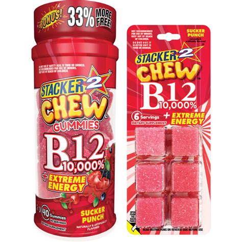 Stacker2 Chew Gummies B12 10 000